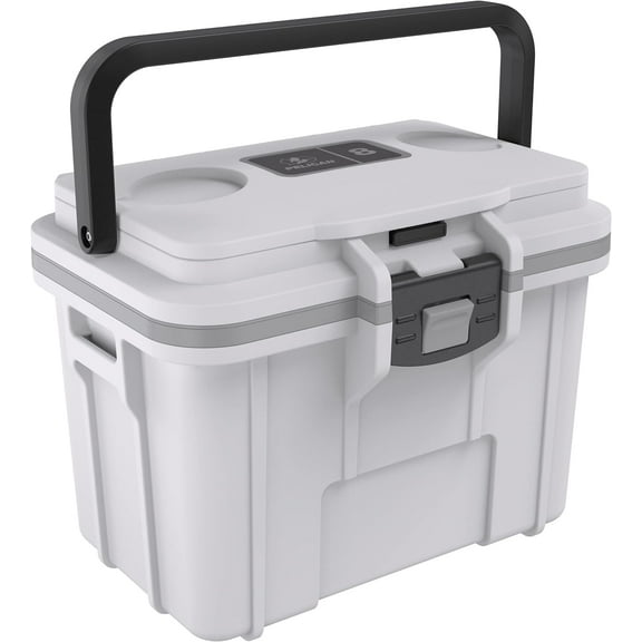 ENGEL 30 Qt Leak-Proof Insulated Ice Chest Cooler with 4 Rod Holders ...