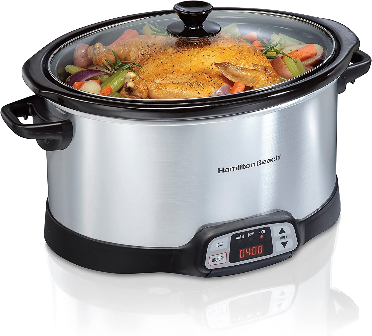 8 Quart Programmable Slow Cooker with Three Temperature Settings ...