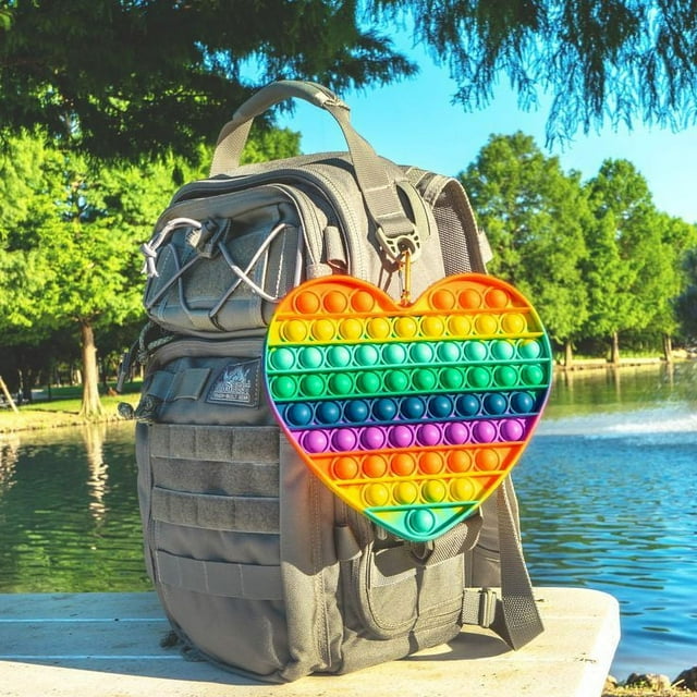 8" Rainbow Push Pop Bubble Sensory Fidget Toy Autism Special Needs ...