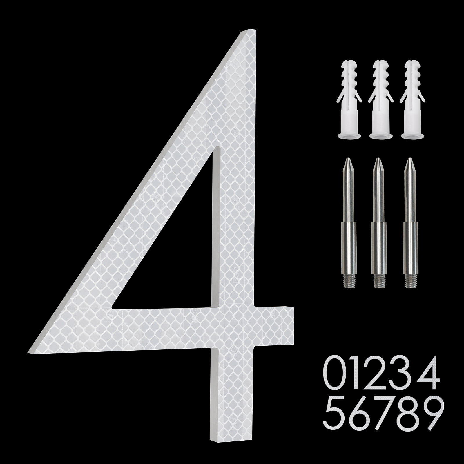 8" Reflective Address Numbers For House,Modern House Numbers Large ...