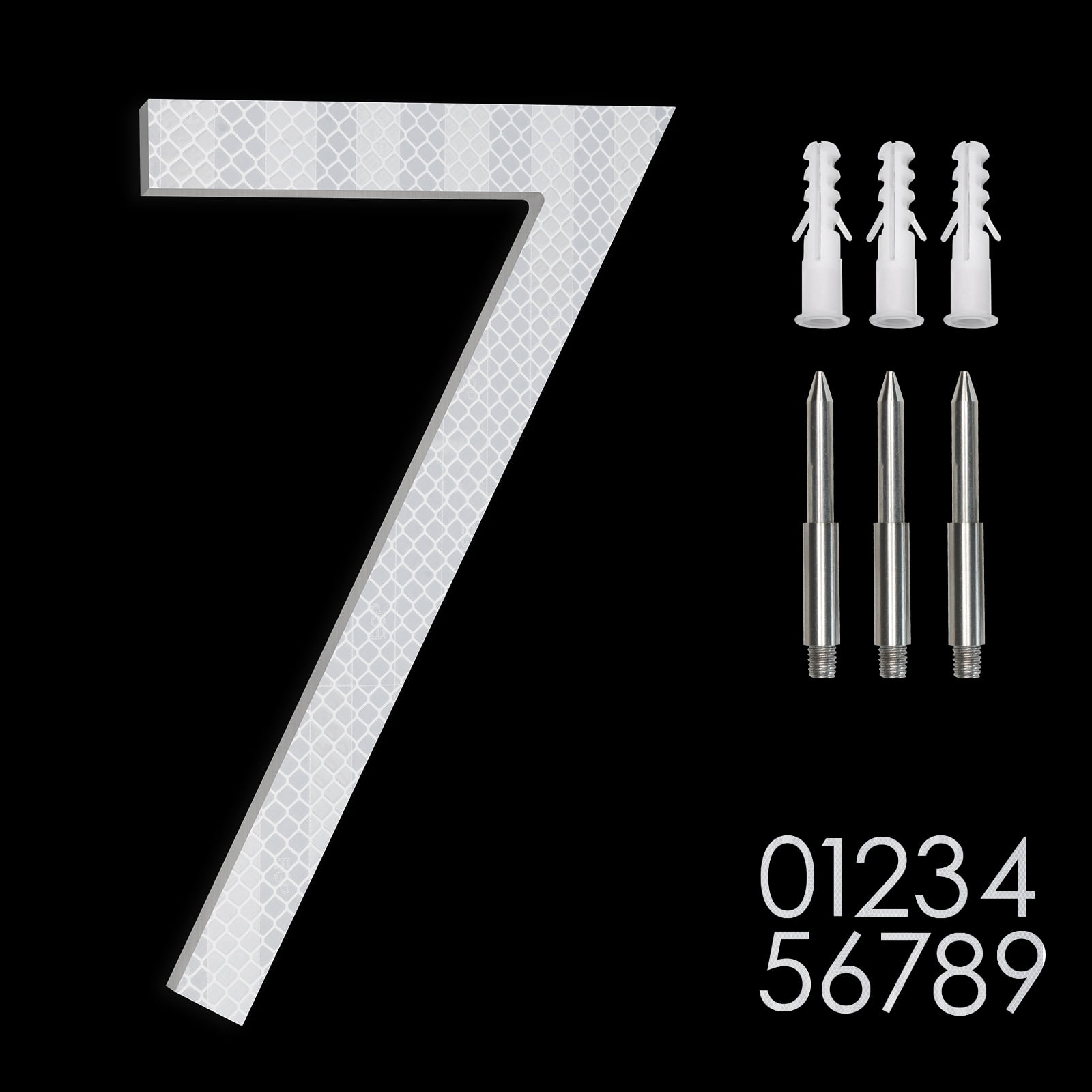 8" Reflective Address Numbers For House,Modern House Numbers Large ...