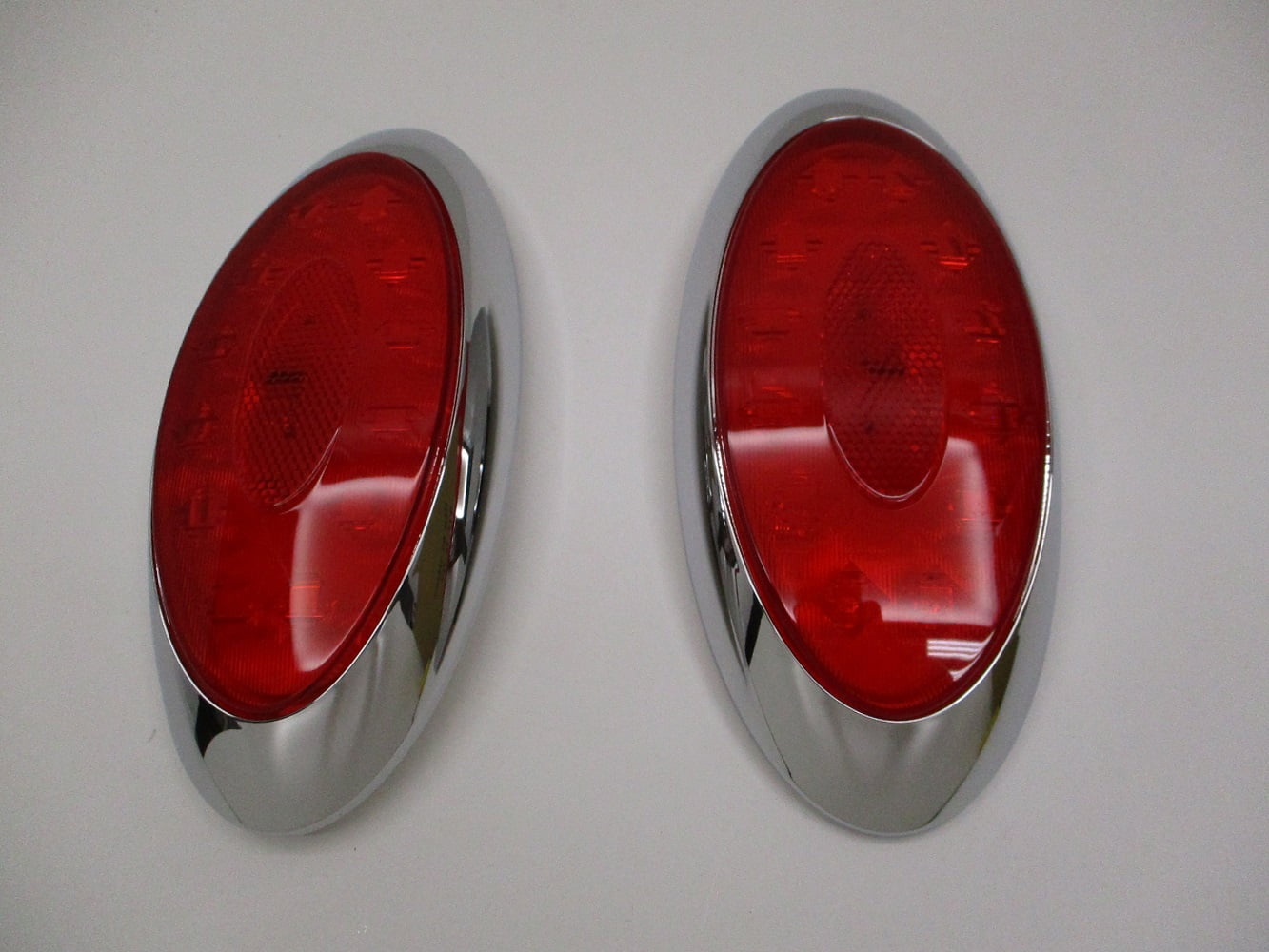 8" Reflex Oval Red LED RV Camper Trailer Turn Brake Tail Lights ...