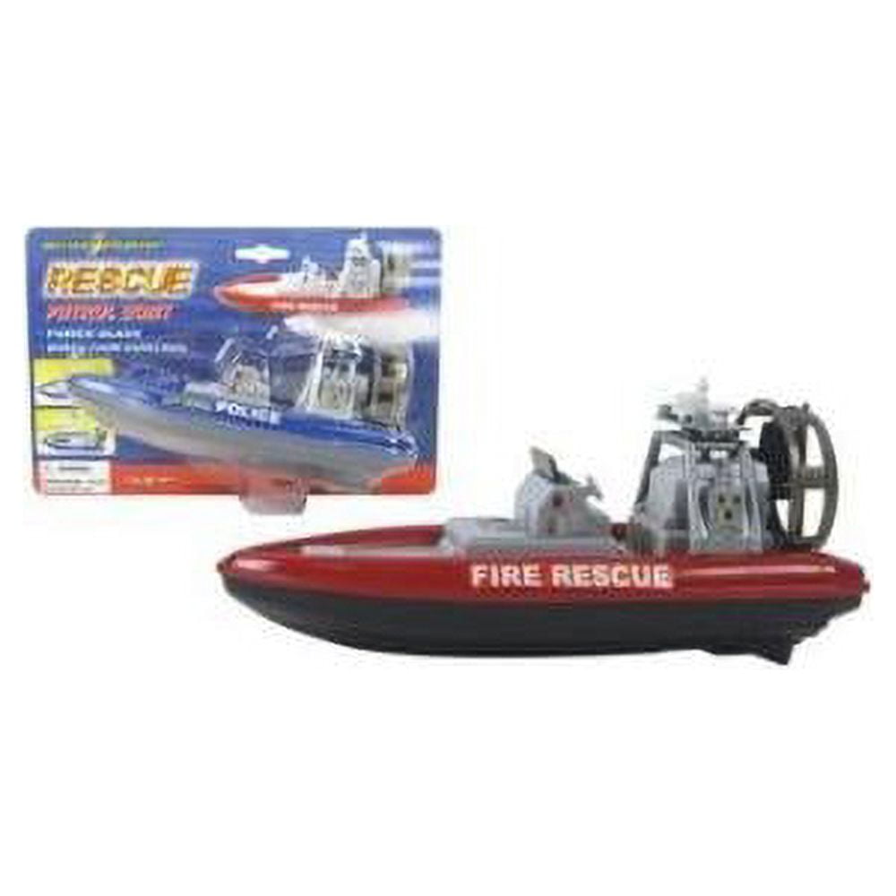 8 Rescue Patrol Boat w/ Water Action and Control Rudder + Fun Bath Tub ...