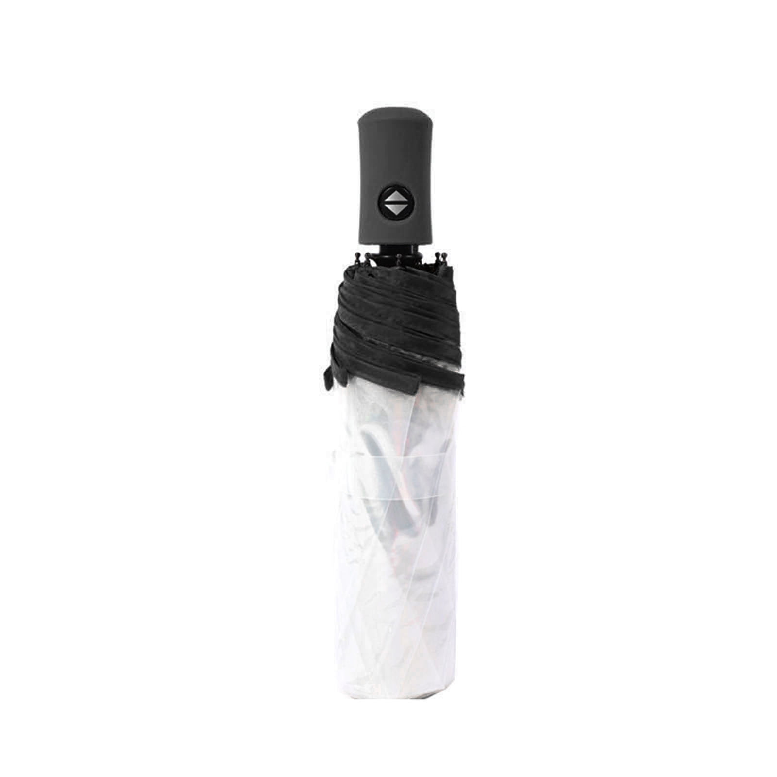 8 Ribs Transparent Automatic Open Close Fold Umbrella Clear Portable ...
