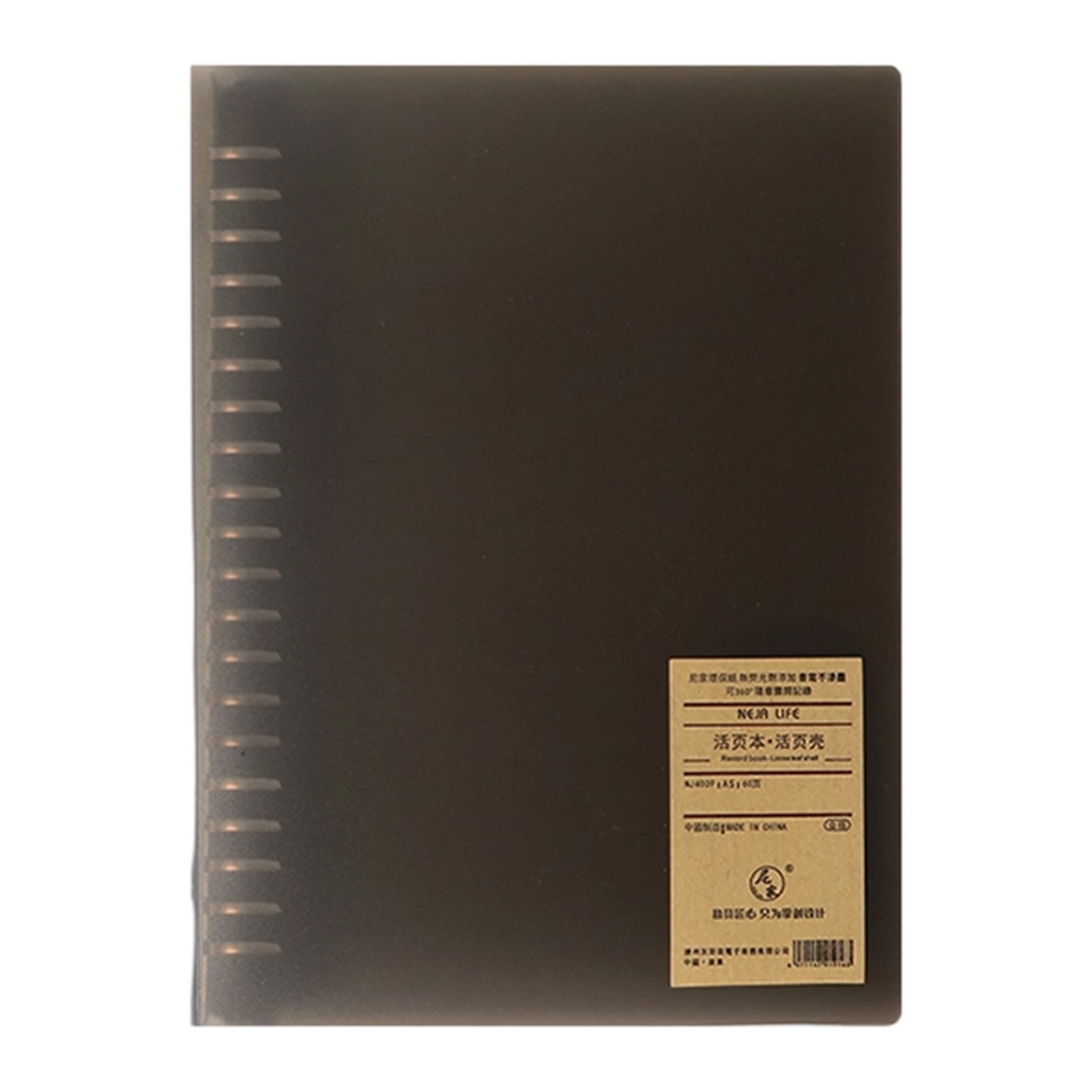 8 Rings Plastic Binder Covers Refillable Notebook 60 Sheets Insert ...