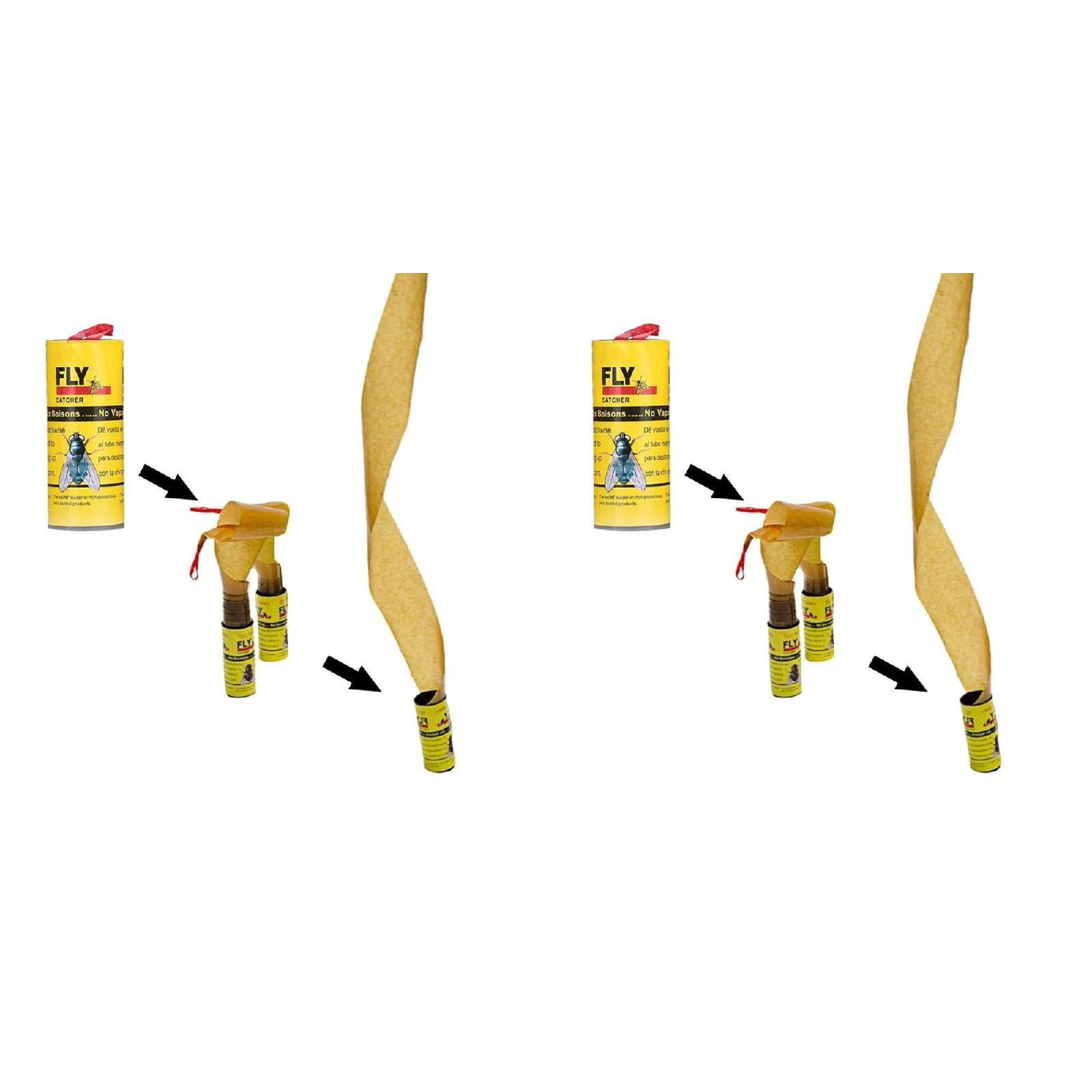 8 Roll FlyTraps for Indoors Outdoor,Fly Papers Strips Sticky Hanging ...