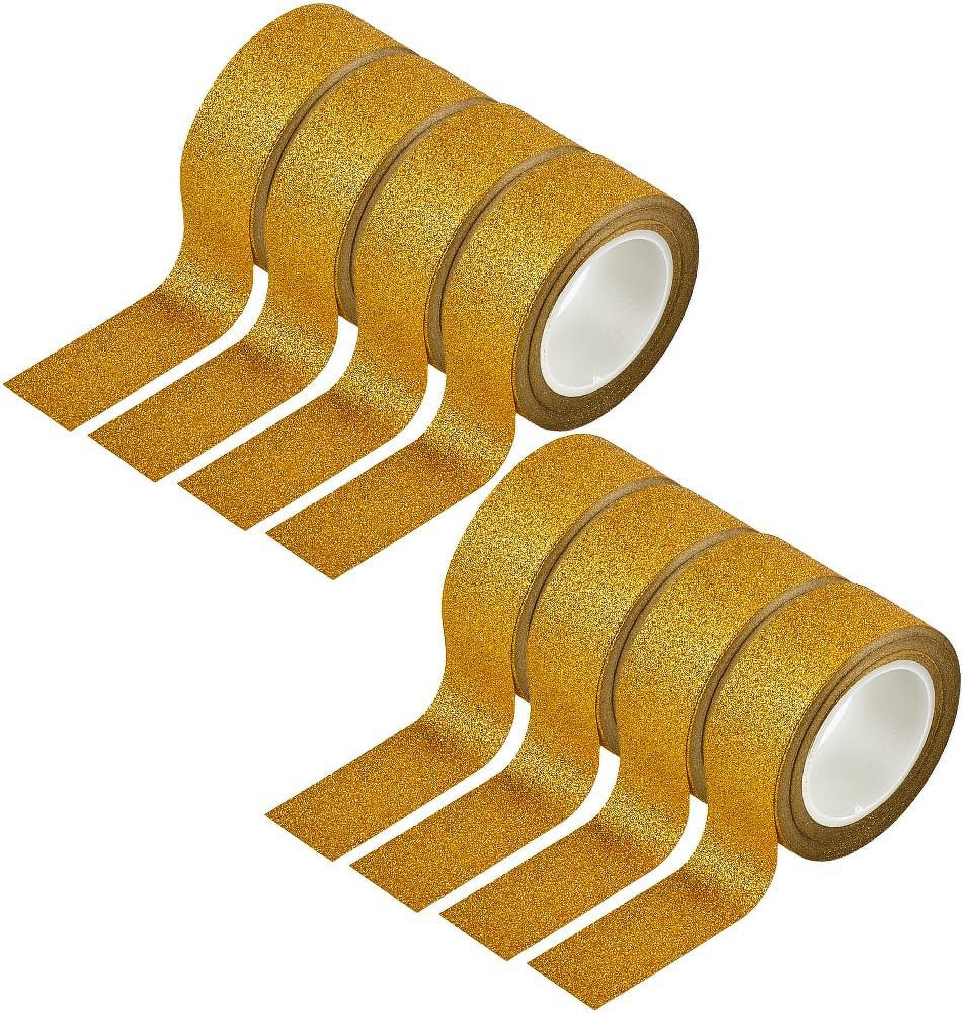 8 Rolls*11 Yard DIY Glitter Washi Tape Set 15mm Wide Sparkle Decorative ...