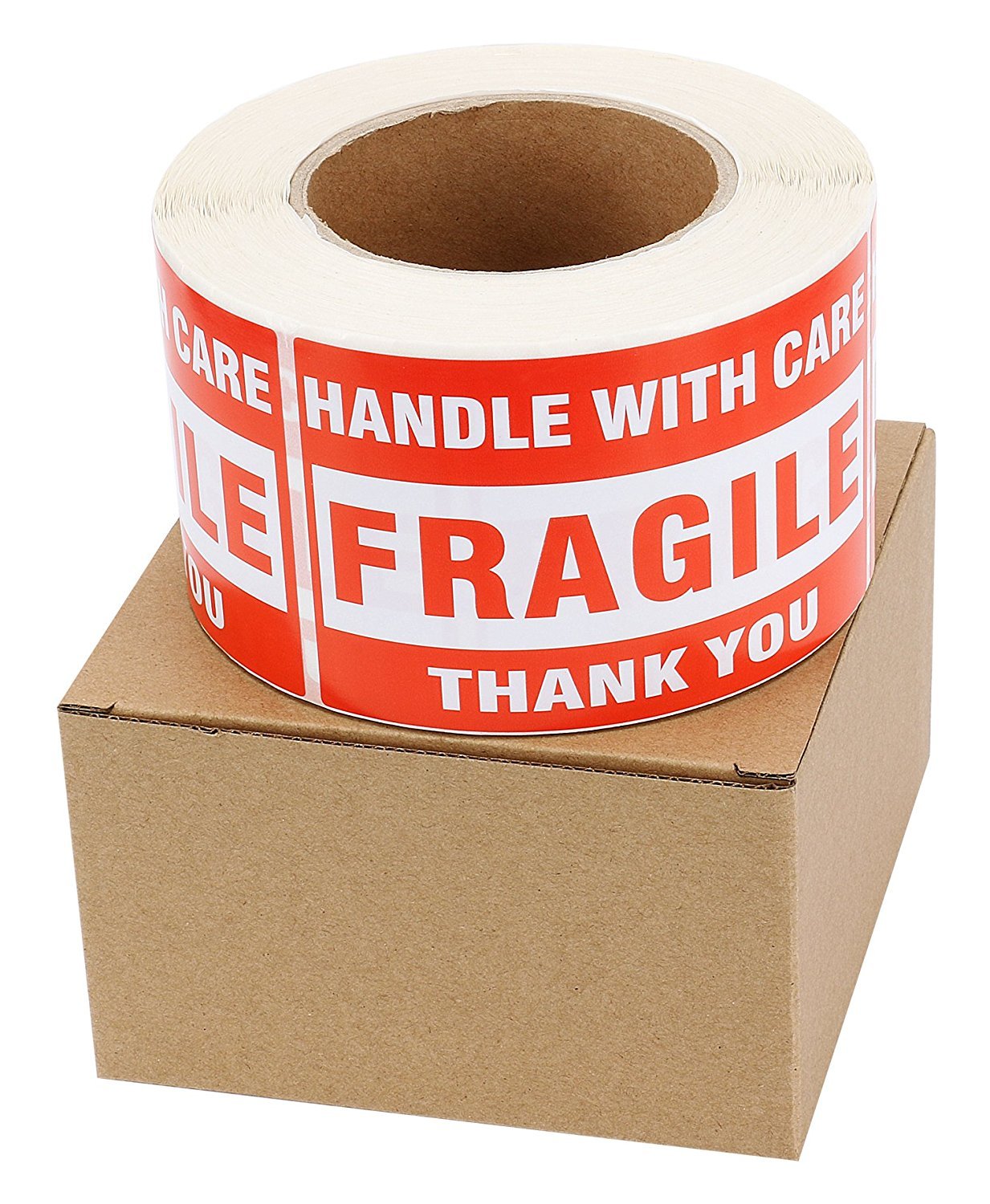 8 Rolls 3x5 Inch Fragile Handle with Care Thank You Shipping Labels ...