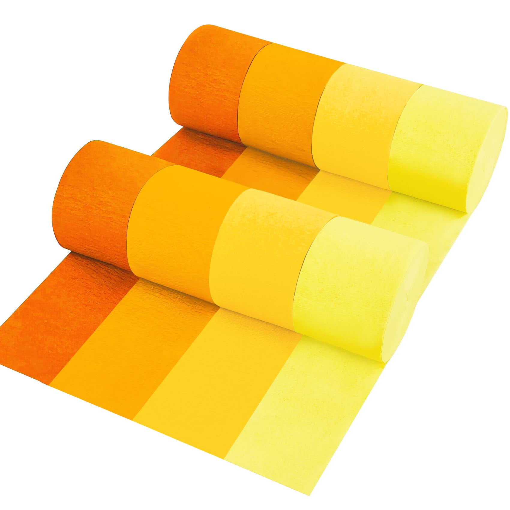 8 Rolls in 4 ESF27 Colors Gradient Yellow Crepe Paper Streamer, 8 ...