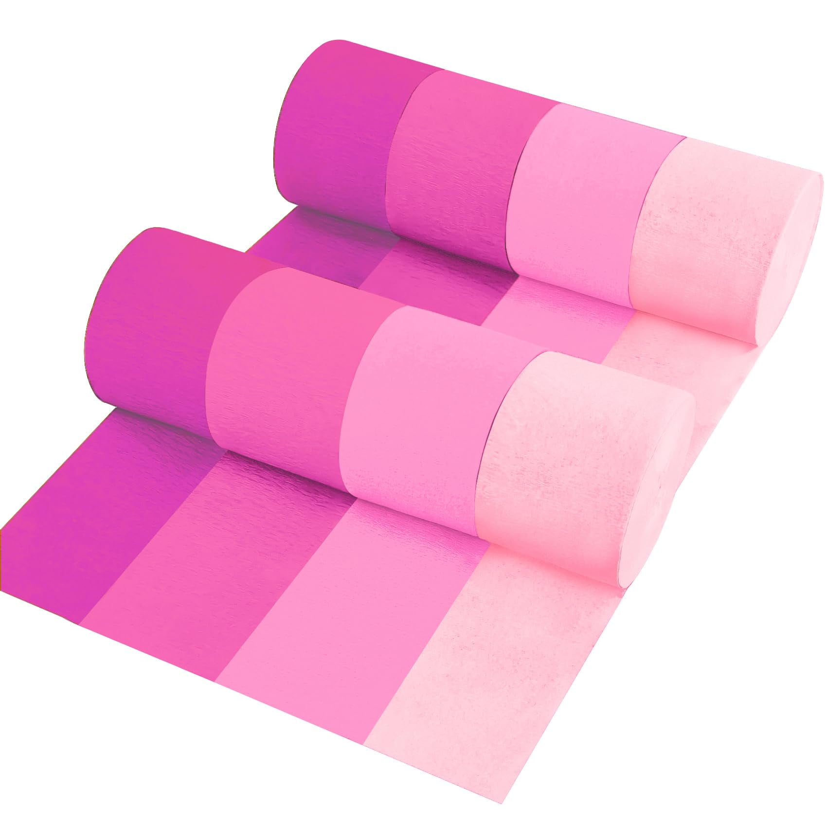 8 Rolls in 4 OIF8 Colors Gradient Rosered Party Streamer, 8 Pieces 82 ...