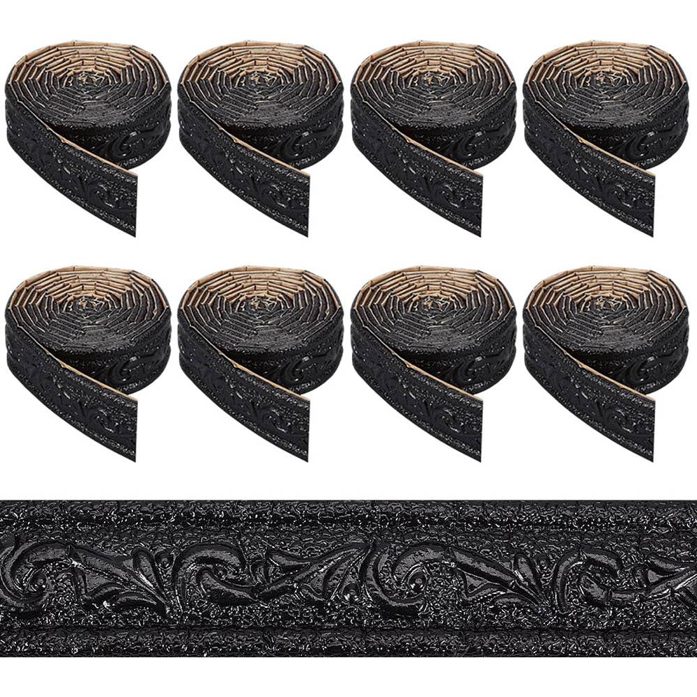 8 Rolls 60.4Ft Long Black Peel and Sick Molding Wall Trim Vintage ...