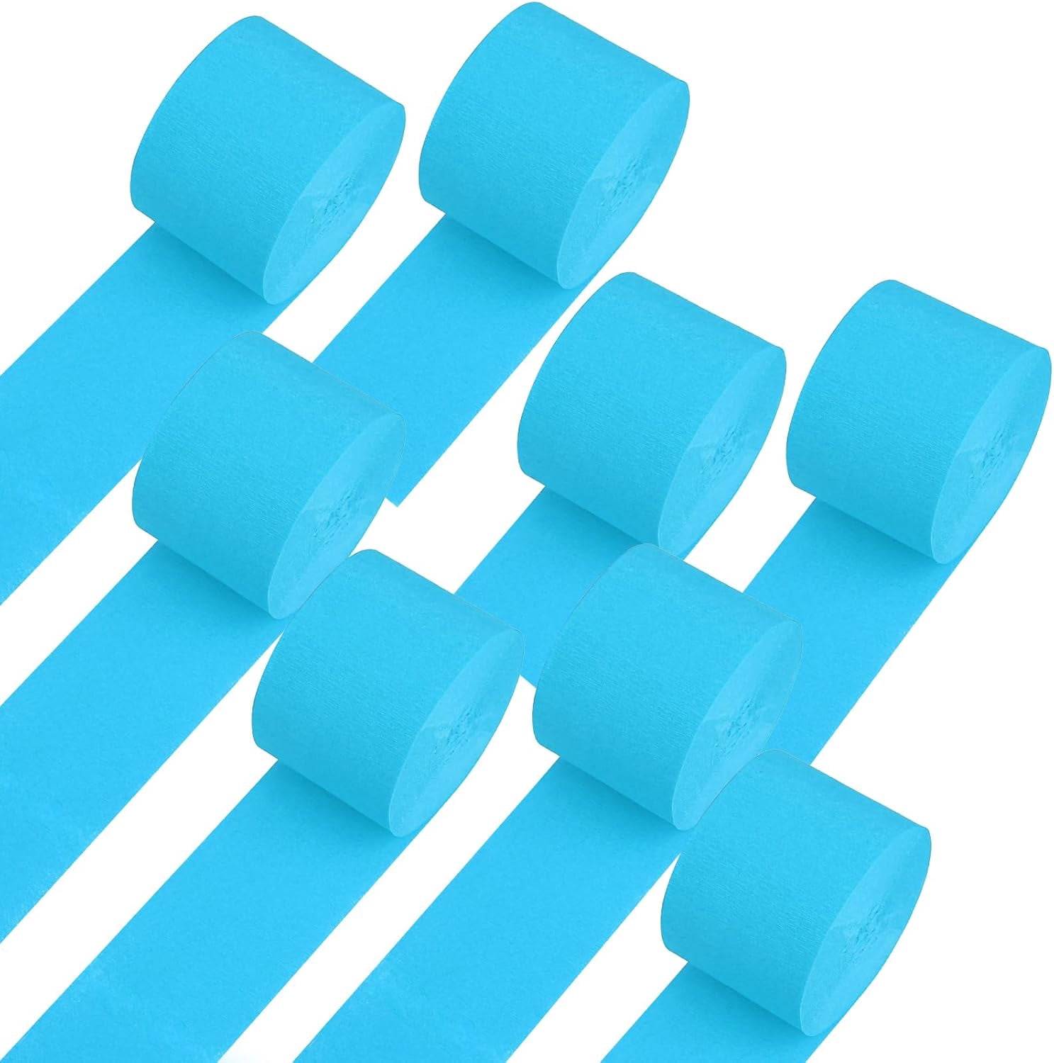 8 Rolls 656ft Blue Paper Streamers,Neon Streamers for Rainbow Party ...