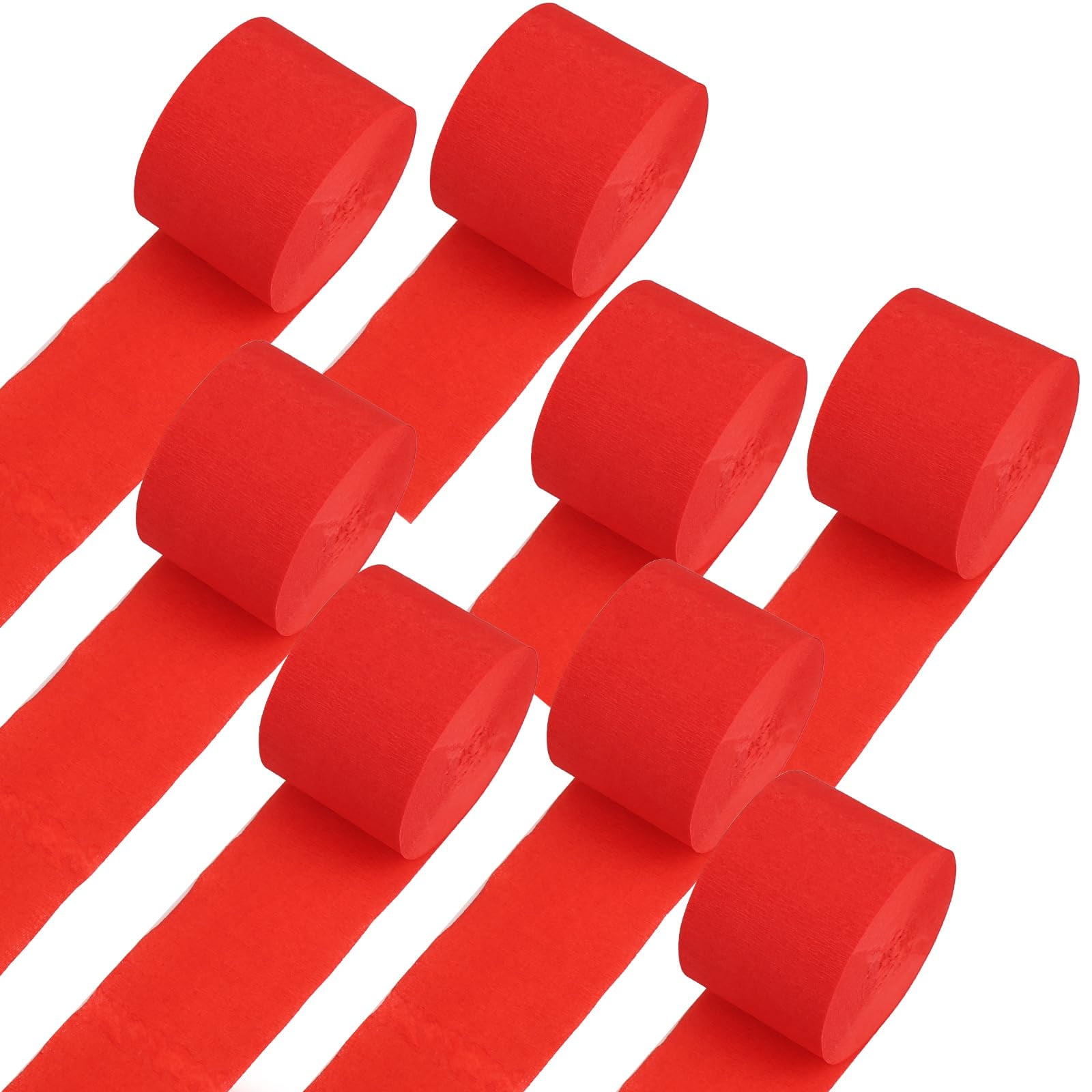 8 Rolls 656ft SCH4 Red Crepe Paper Streamers,Neon Streamers for Rainbow ...