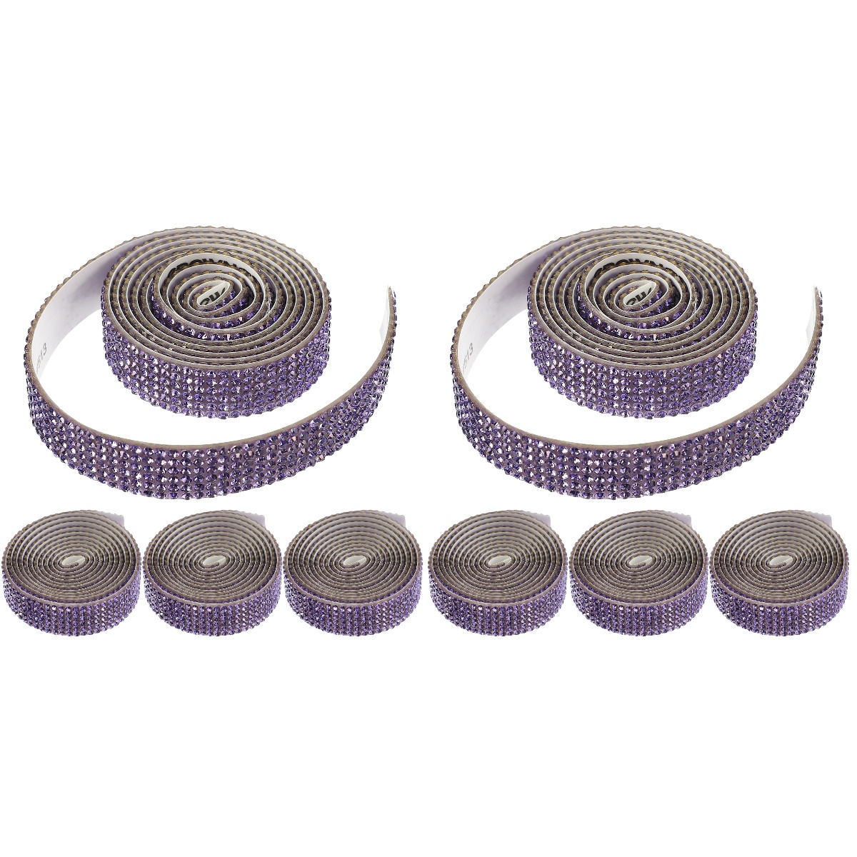 8 Rolls Adhesive Rhinestone Stickers Sparkling Appliques Bridal Belt ...