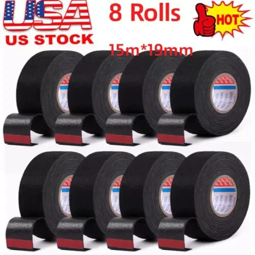 8 Rolls Cloth Tape Wire Electrical Wiring Harness Car Auto Suv Truck ...