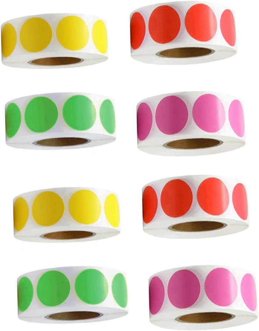 8 Rolls Self-Adhesive Label Baby Bottle Sticker Dot Adhesive Sticker ...