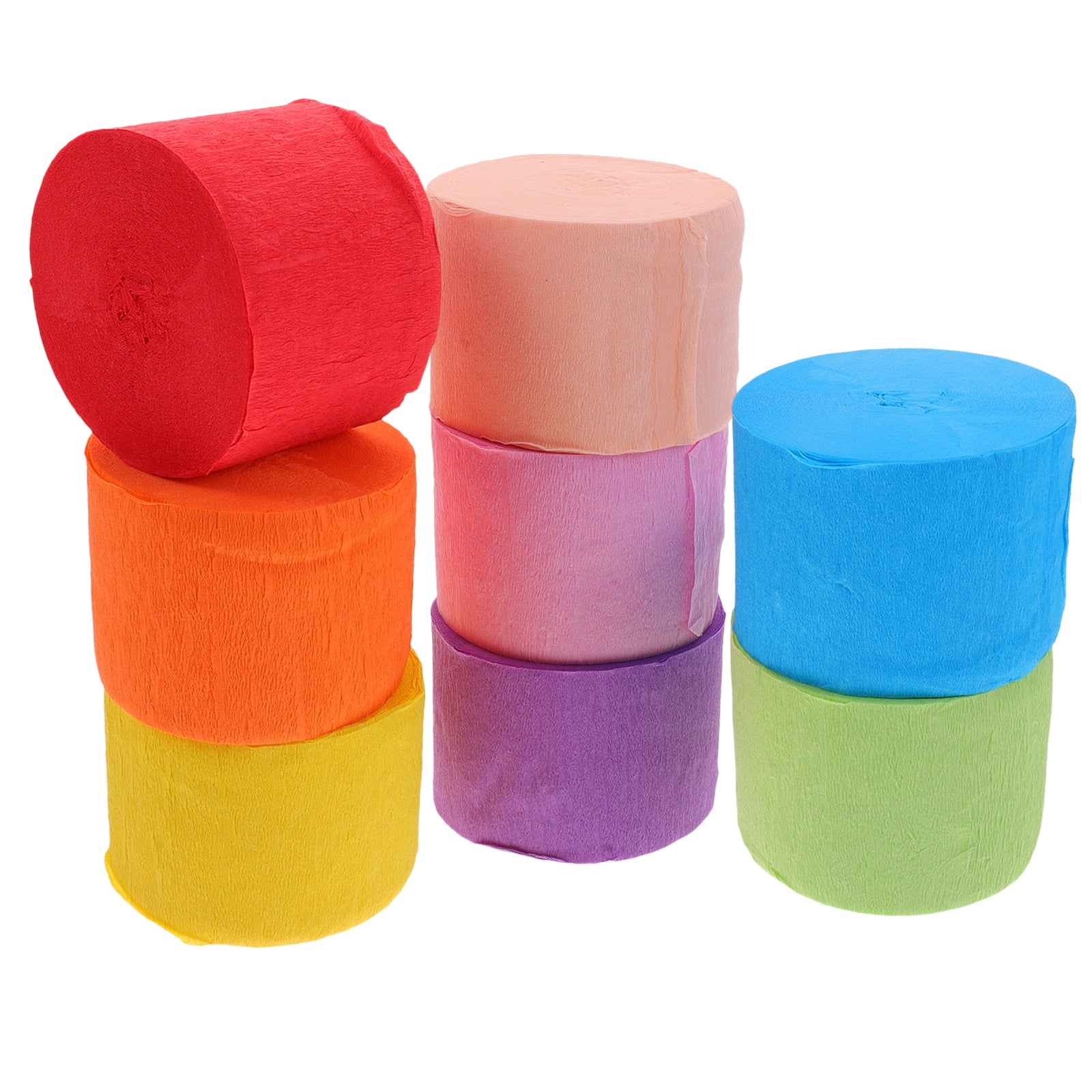 8 Rolls of Pastel Crepe Paper Ornament DIY Crepe Paper Multi-function ...