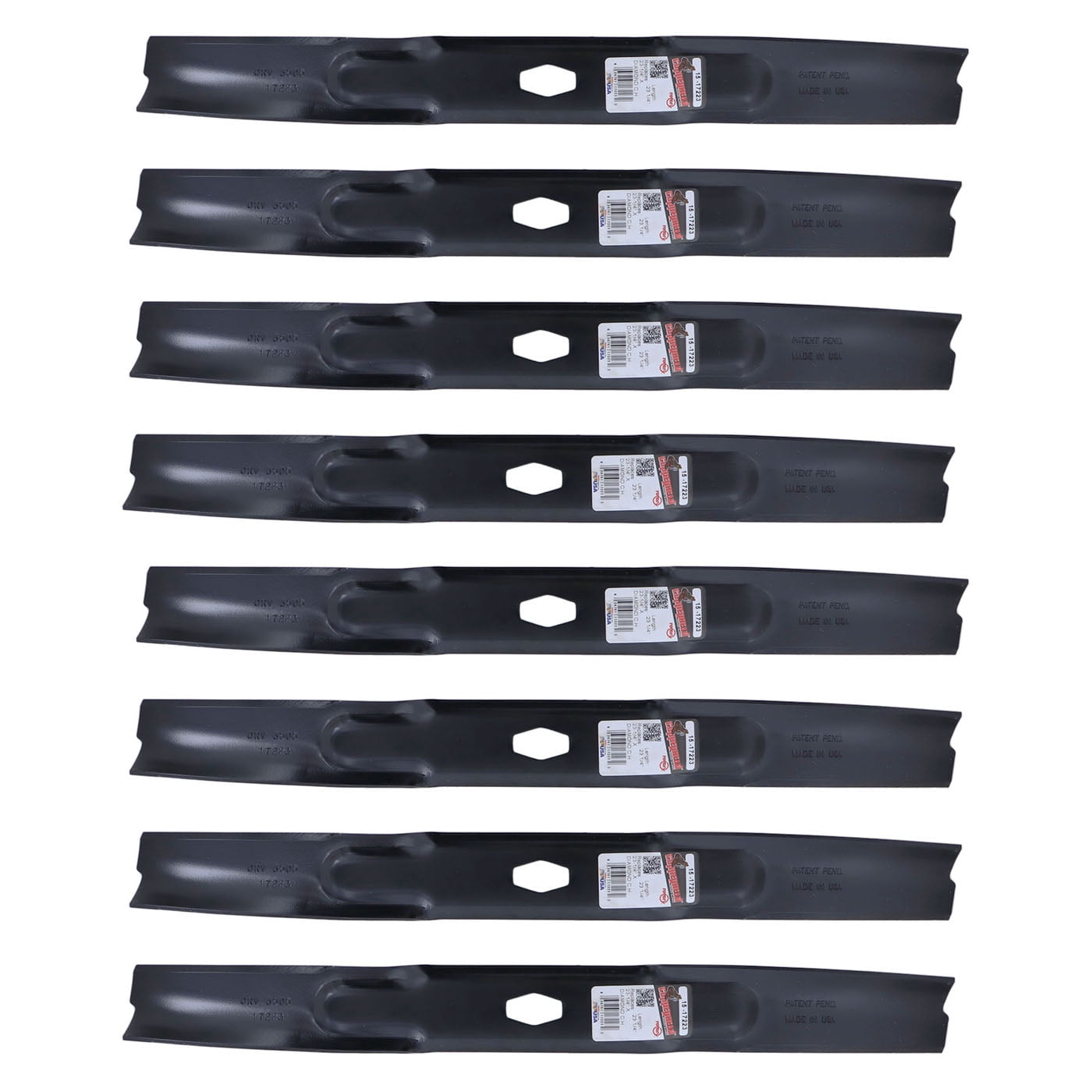 8 Rotary® 17223 Hi Lift Mower Blades for MTD® 742P05510 74205510 46in ...