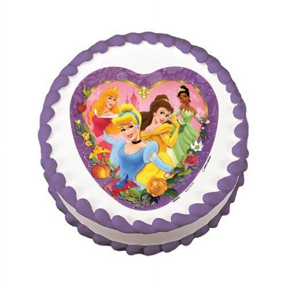 8" Round Disney Princesses Fairytale Edible Frosting Image Cake Topper ...