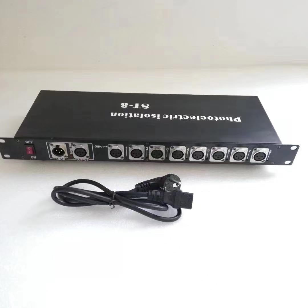 8-Route DMX Splitter for Stage Lighting Signal Amplifier - Walmart.com