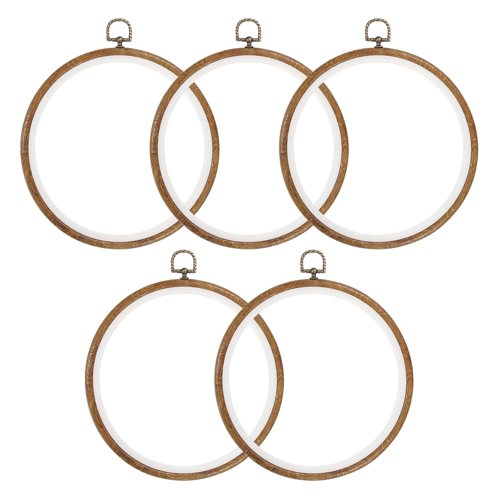 8" Rubber Round Embroidery Hoop Frame Cross Stitch Hoops Ring, 5 Pack ...