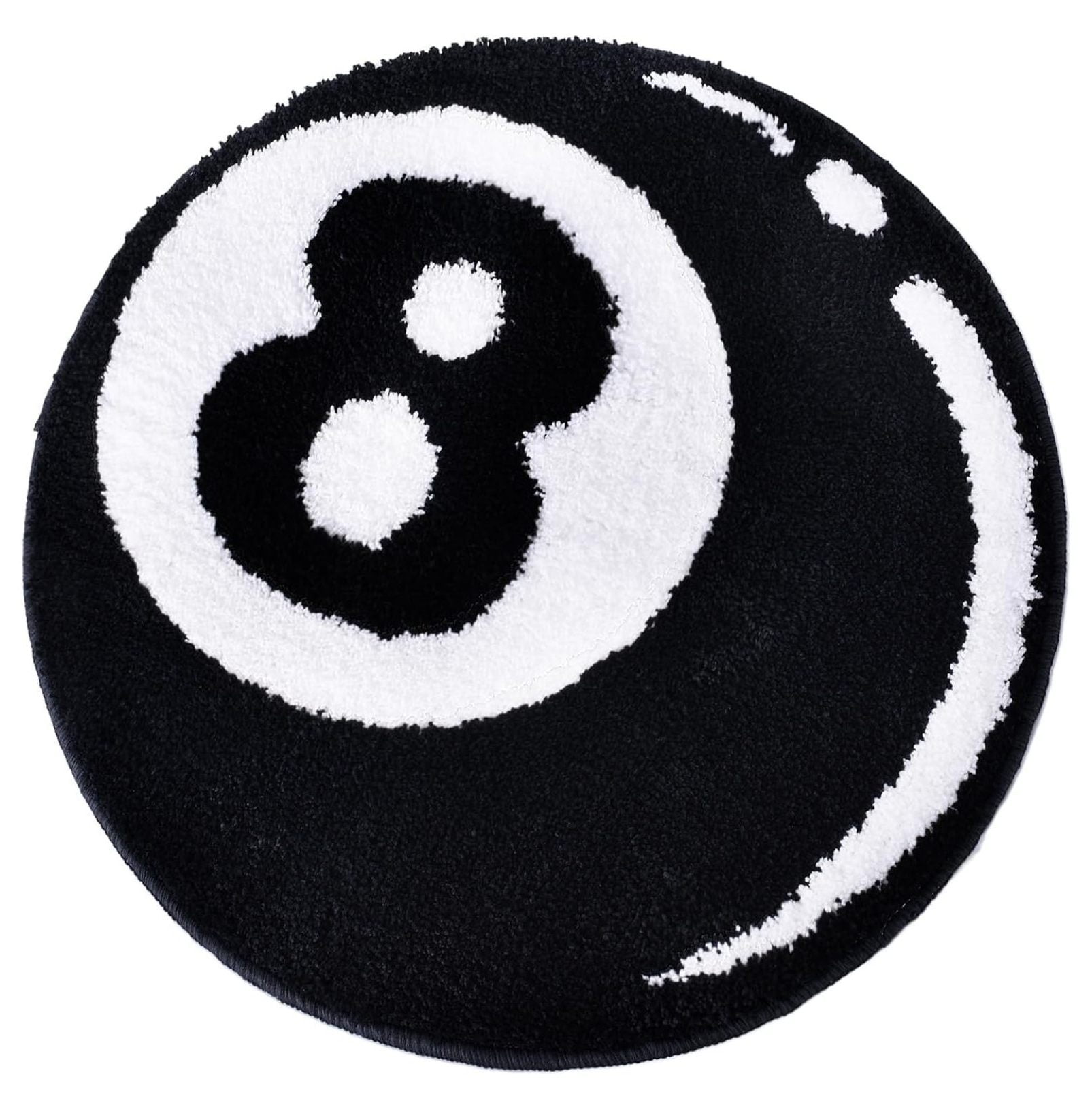 8 Rug for Bedroom - 40 Inch 8 Billiards Black Rug for Y2K Decoration ...