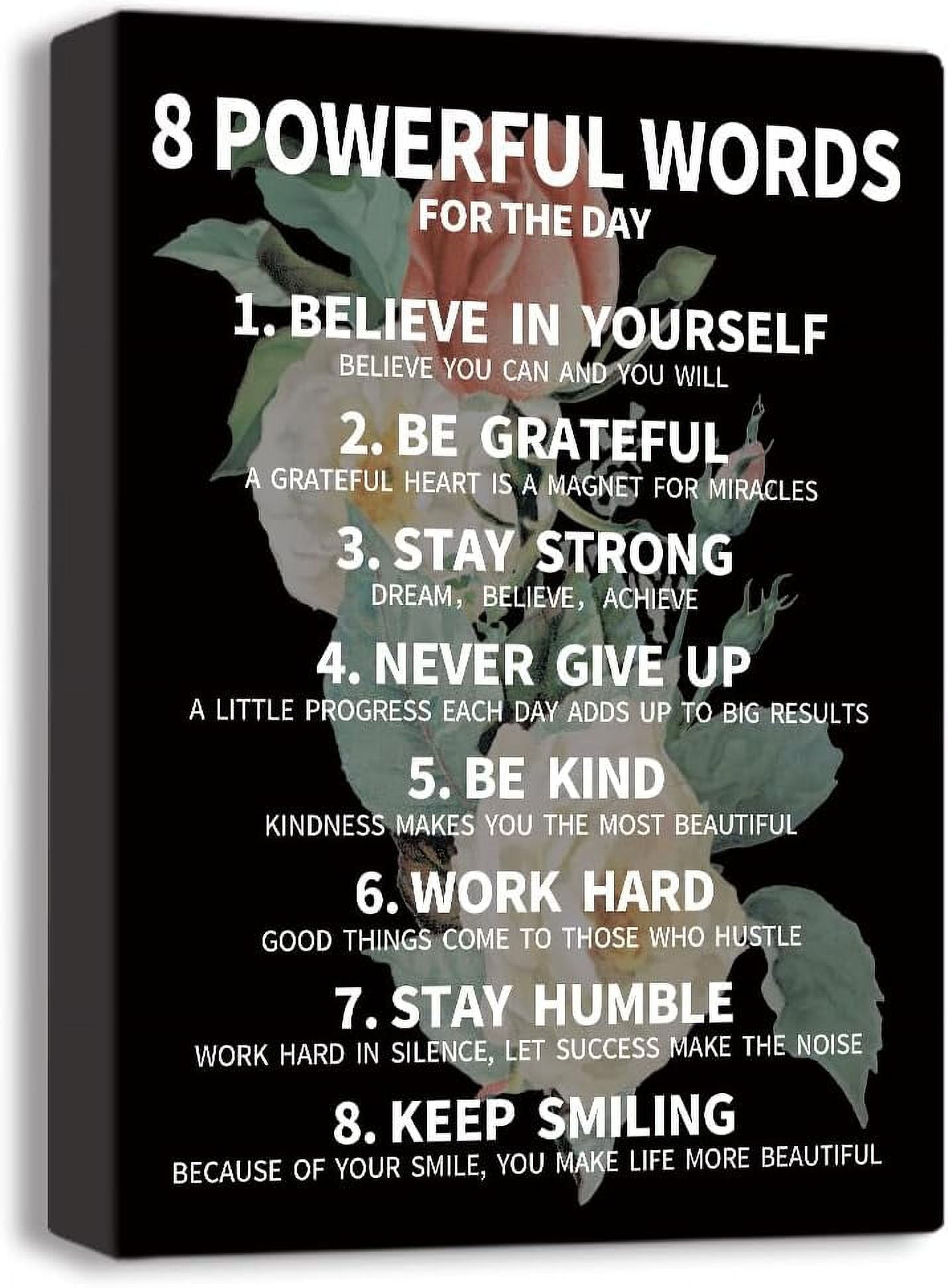 8 Rules Of Life Canvas Decoration Painting, Suitable For Office, School ...