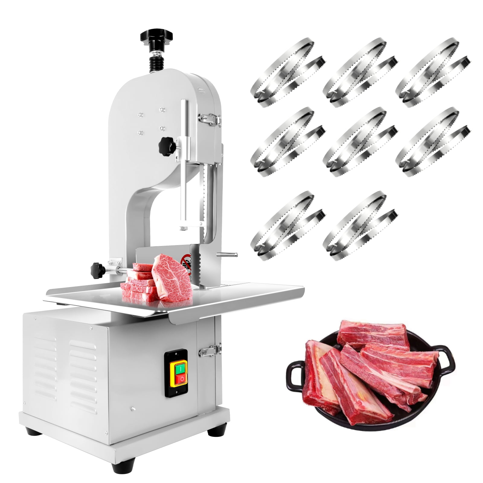 8 Saw Blades Electric Bone Saw Machine, 2000W 110V Stainless Steel Meat ...