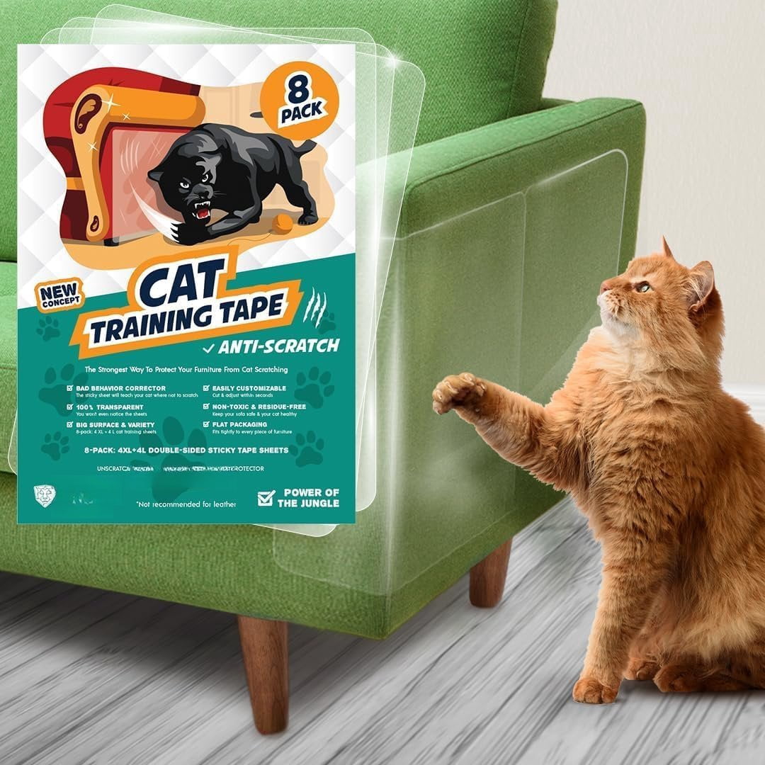 8 Scratch Furniture Protector Tape Sheets - Double-Sided Sticky (4 XL ...