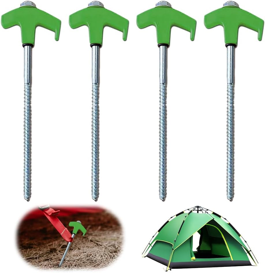 8" Screw in Tent Stakes Ground Anchors,2024 Newest Tent Stakes Ground ...