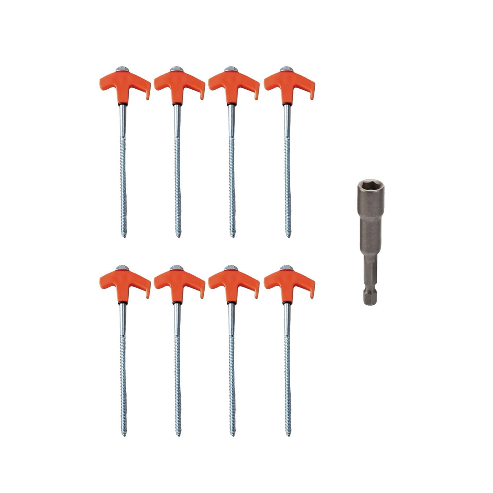 8" Screw in Tent Stakes Ground Anchors Screw in Drillable Tent Stakes ...