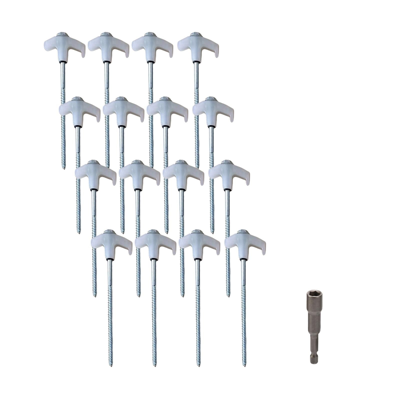 8" Screw in Tent Stakes Ground Anchors Screw in Drillable Tent Stakes ...