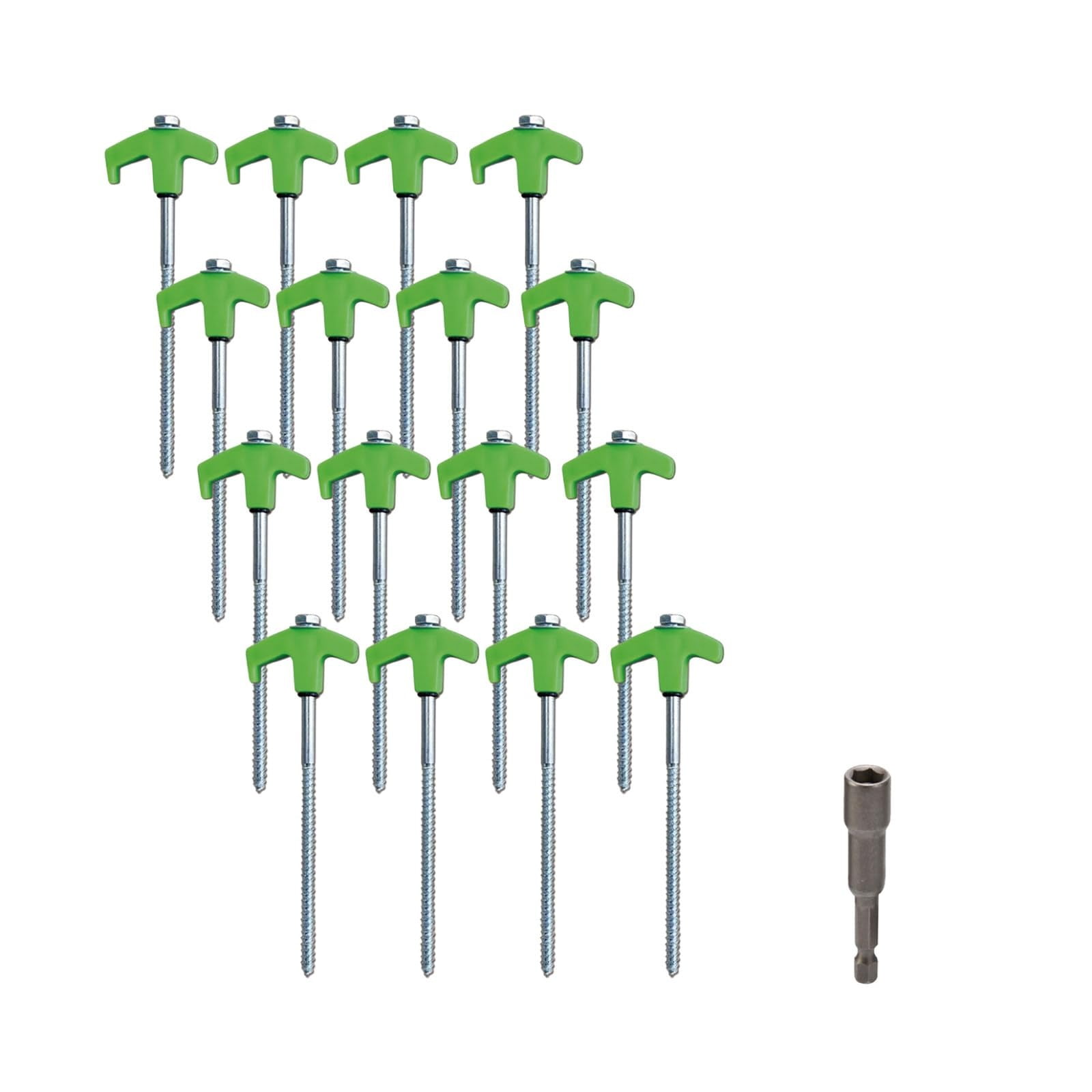 8" Screw in Tent Stakes Ground Anchors Screw in Drillable Tent Stakes ...