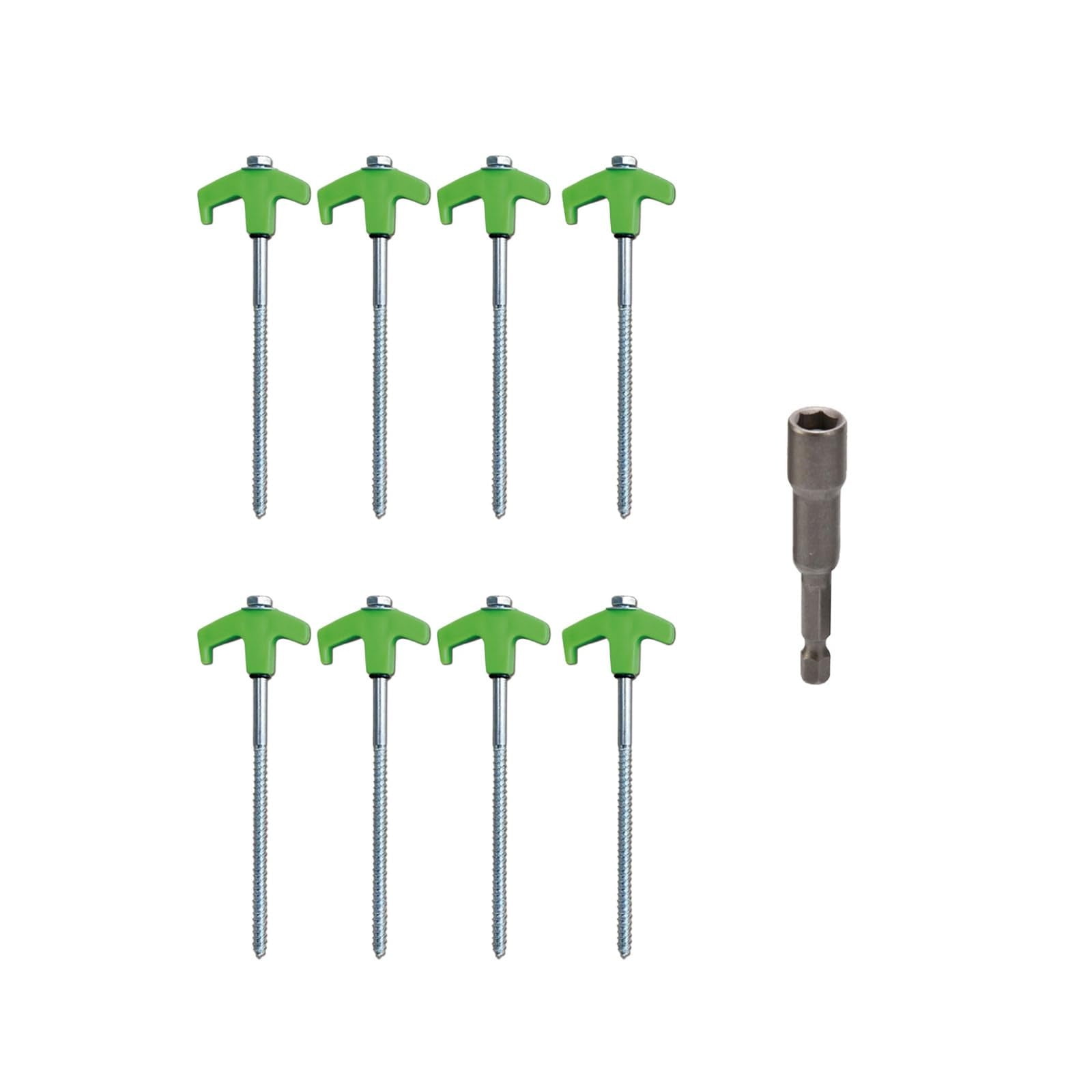 8" Screw in Tent Stakes Ground Anchors Screw in Drillable Tent Stakes ...