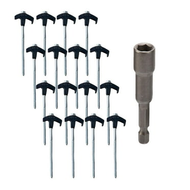 AAGUT 12 Inch 8 Pack Rebar Stakes 10mm Heavy Duty J Hook, Ground Stakes ...