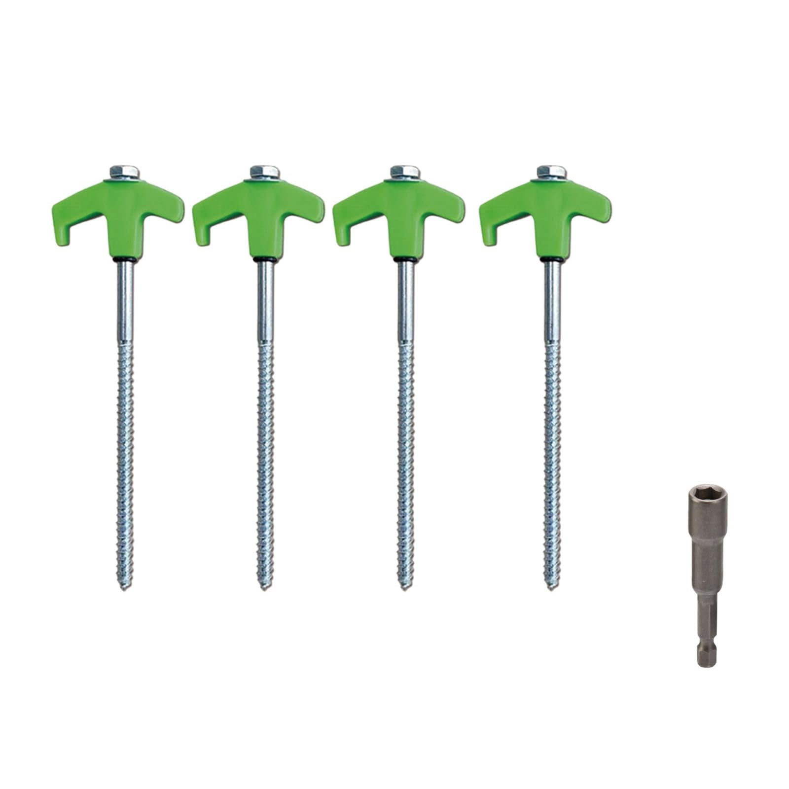 8" Screw in Tent Stakes Ground Anchors Screw in Drillable Tent Stakes ...