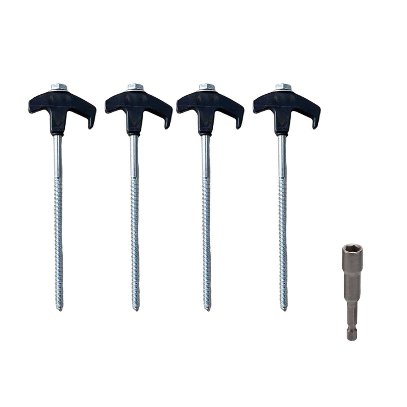8" Screw in Tent Stakes Ground Anchors Screw in Drillable Tent Stakes ...