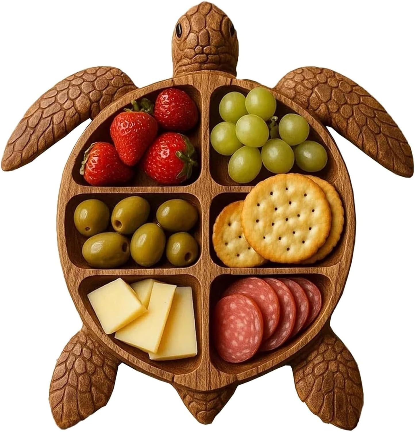 8" Sea Turtle Charcuterie Platter for Snacks, Meats, Cheese, and ...