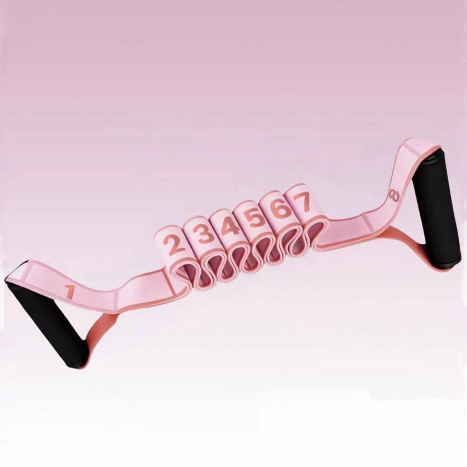 8-Section Yoga Stretch Strap with Non-Slip Handles, Flexibility ...