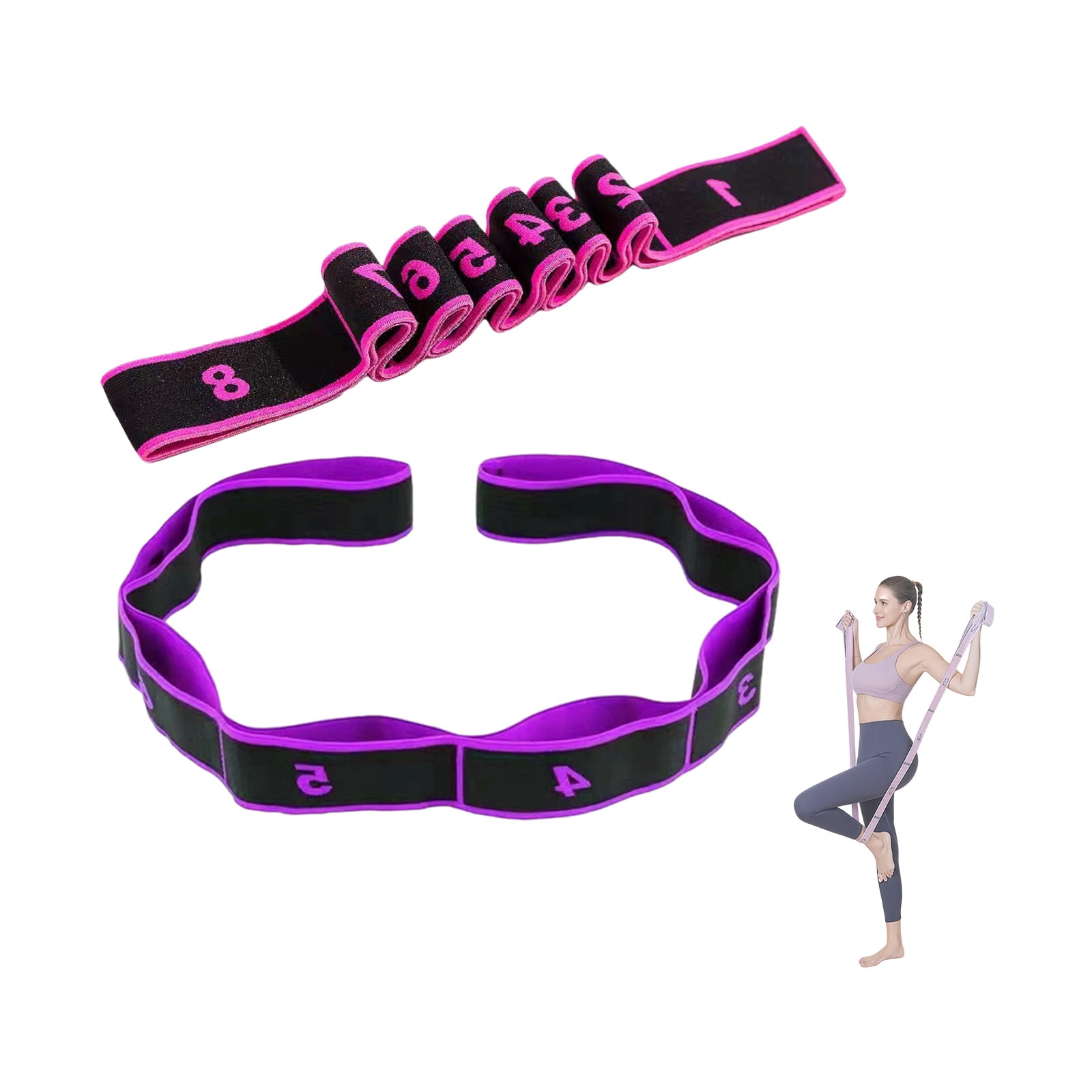8 Sections Dance Resistance Fitness Resistance Exercise Pull Strap for ...