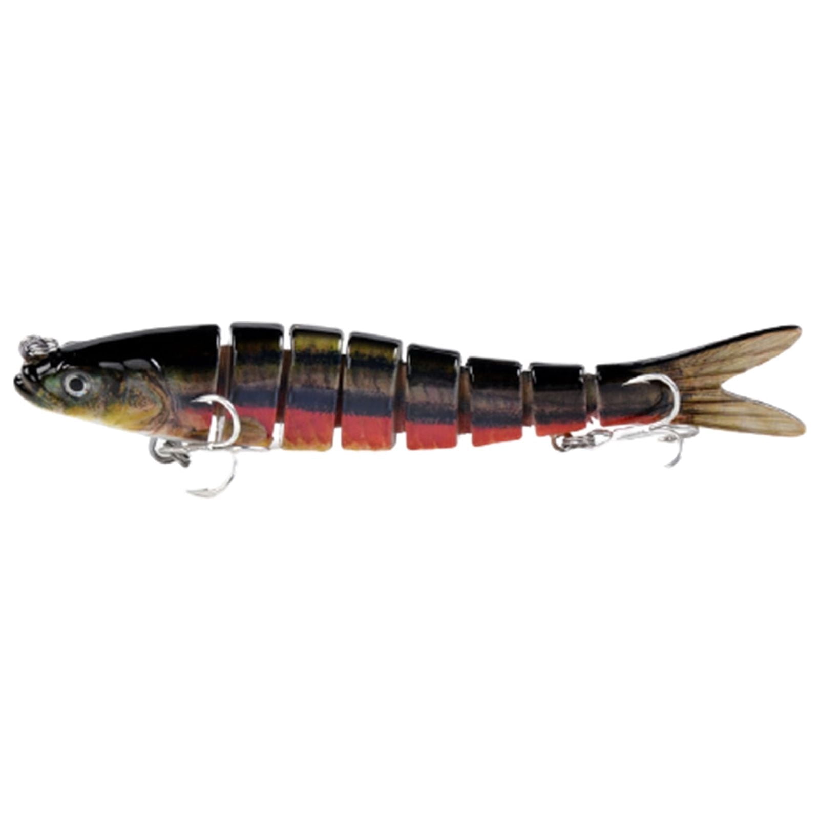 8-Segment Jointed Fishing Lure with Hook: Ideal for Bass and Trout,14cm ...