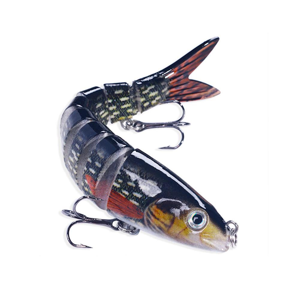 8-Segment Swimbait Fishing Lure for Bass and Trout, Lifelike Minnow ...