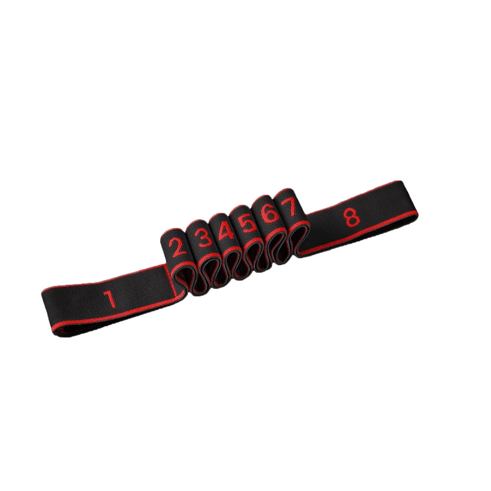 8-Segmented Yoga Resistance Band - Latex-Free Durable Rubber Elastic ...