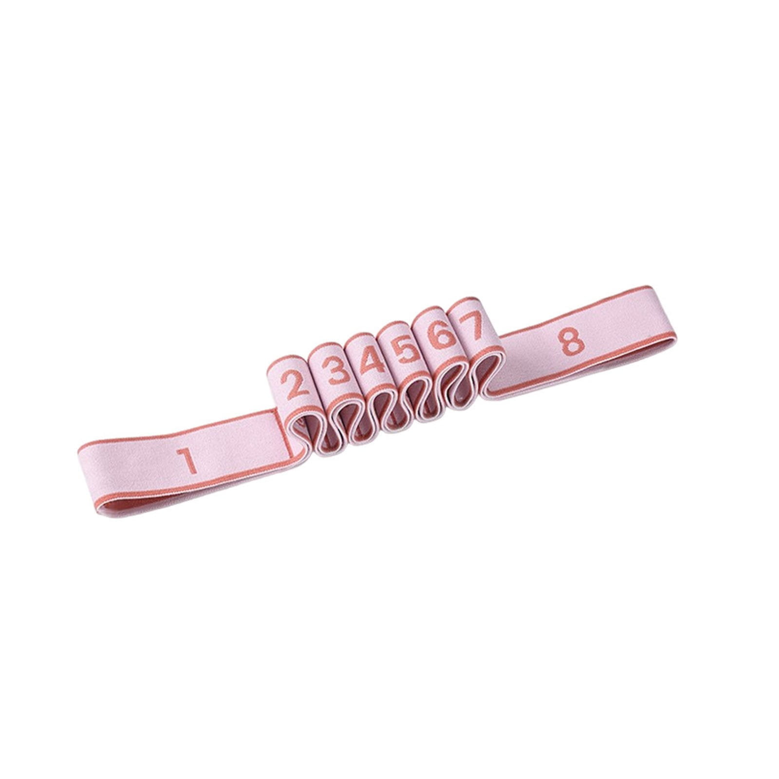 8-Segmented Yoga Resistance Band - Latex-Free Durable Rubber Elastic ...