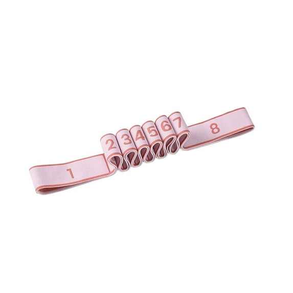 8-Segmented Yoga Resistance Band with Handles, Stretching Exercise ...