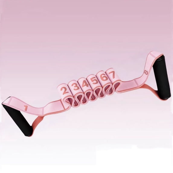 8-Segmented Yoga Resistance Bands Set with Handles for Stretching ...