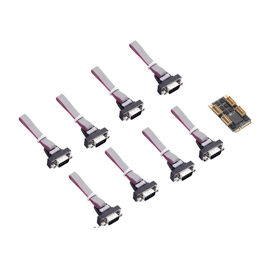 8 Serial Ports Controller Card Mini PCIe DB9 RS232 Adapter Mini PCI-E ...