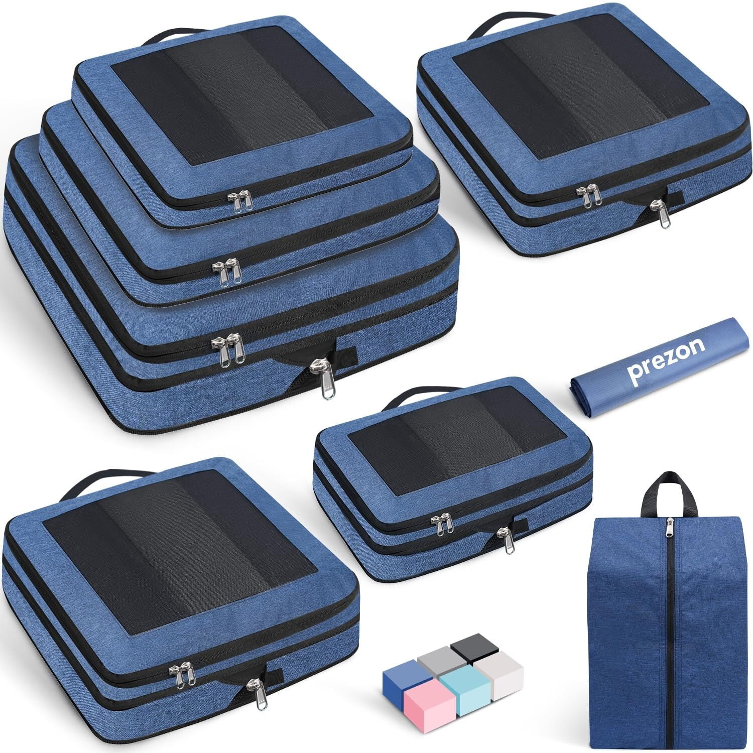 8 Set/6 Set/4 Set Compression Packing Cubes for Travel, Lightweight ...