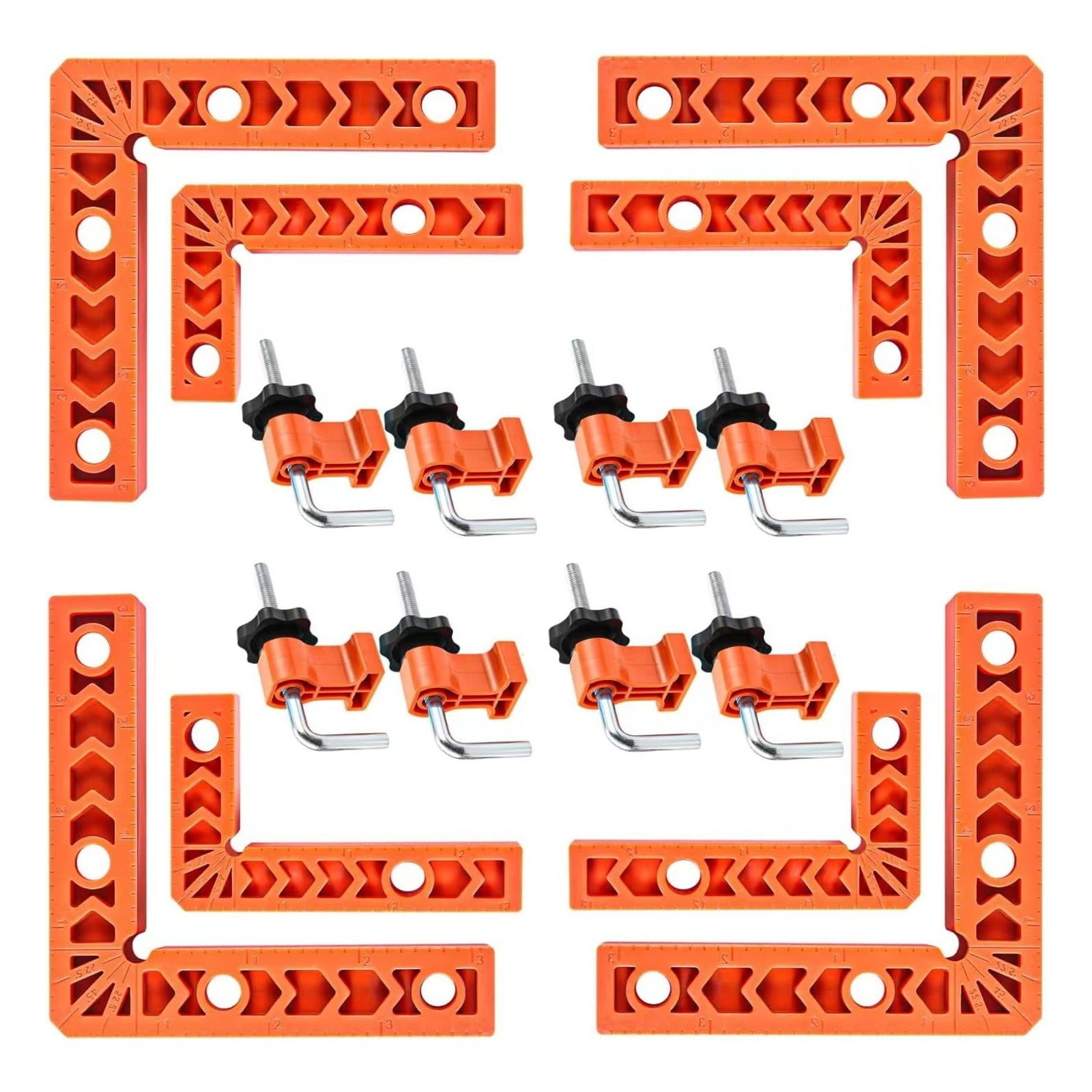 8 Set 90 Degree Corner Clamps for Woodworking Projects with Quick ...