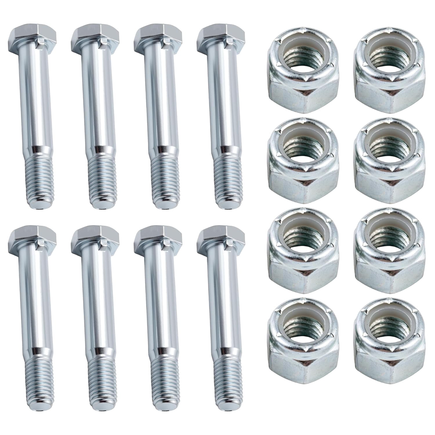 8-Set Caster Wheel Bolts and Nuts,5/16"-18 x 2.24 Long, Galvanized ...